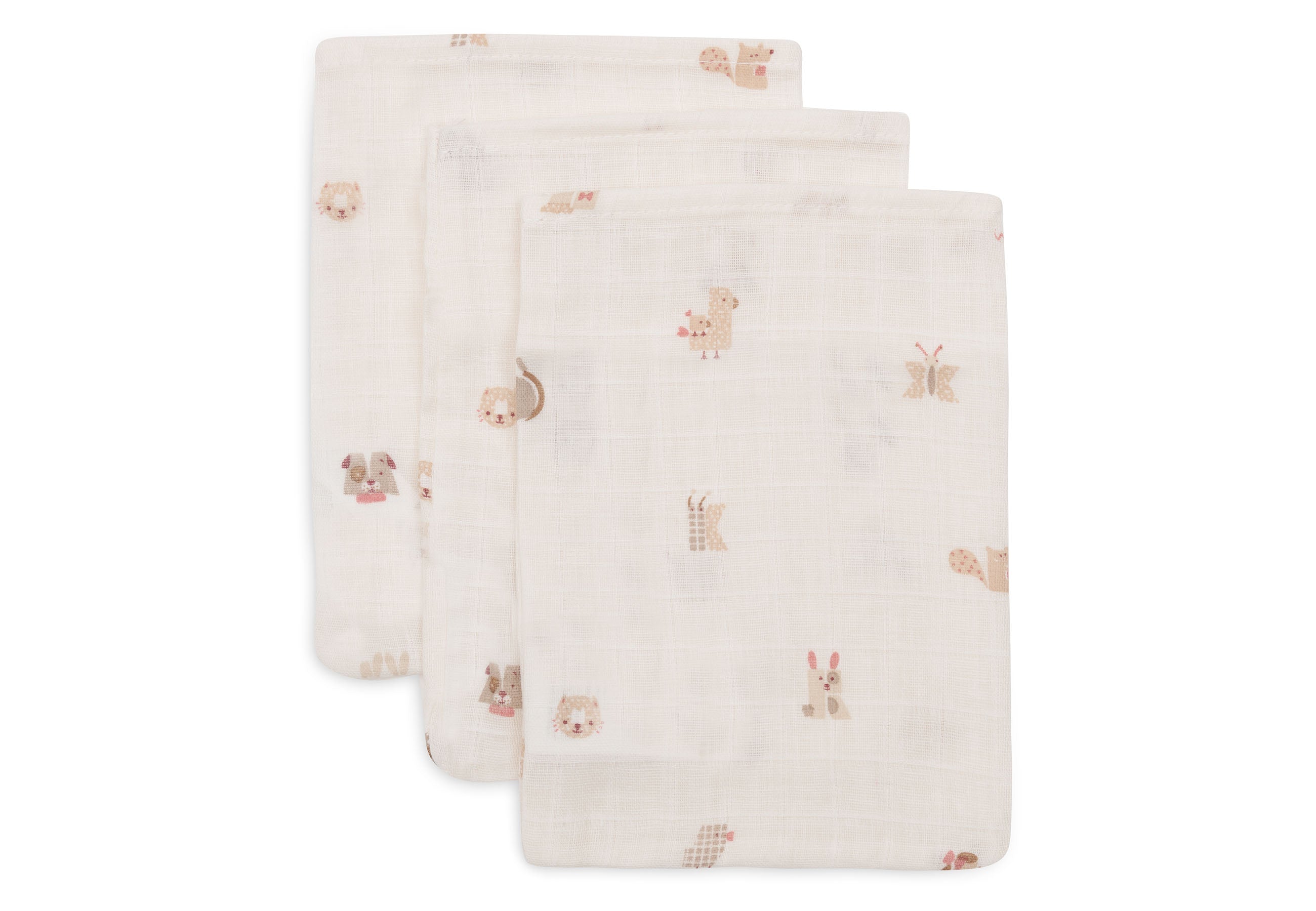Gant de Toilette Gaze de Coton - Animal Friends - 3 Unités – Jollein